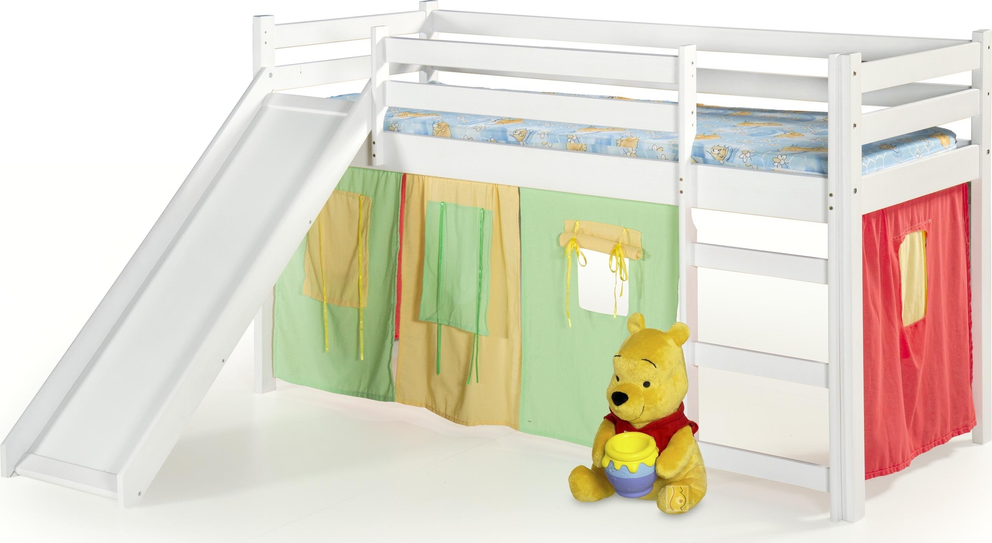 Neo Kinderbett mit Rutsche - Weiß - Etagenbetten & Hochbetten - Trendrum.at