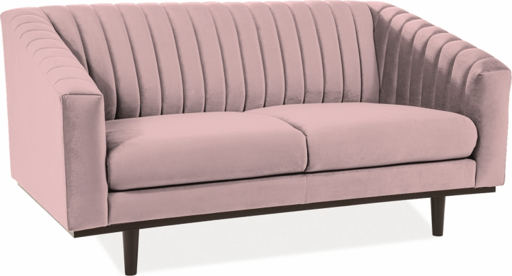 Alden 2-Sitzer-Sofa - Rosa Samt - 2-Sitzer Sofas - Trendrum.at