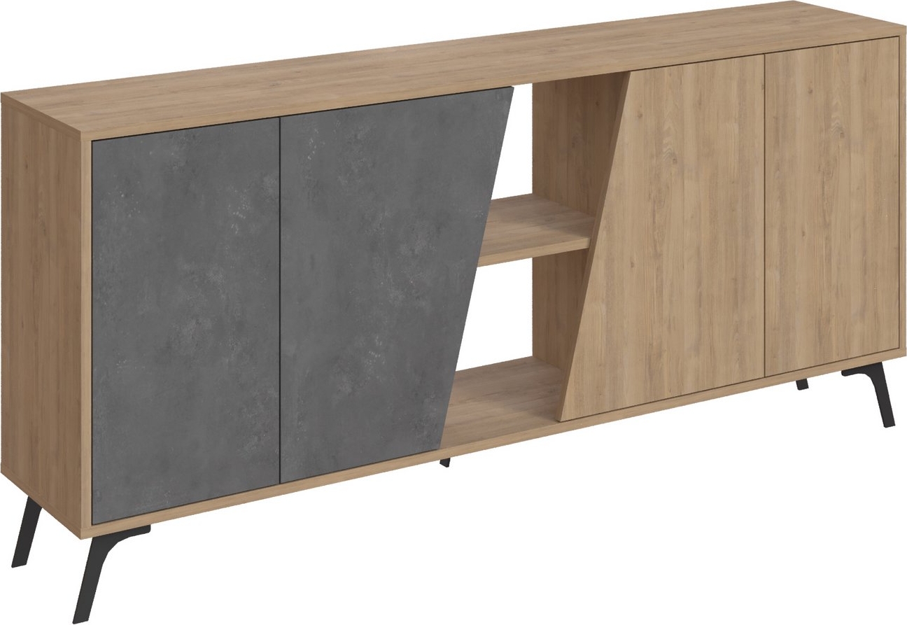 Fione Sideboard 180 cm - Eiche/grau - Sideboard & Beistelltische ...