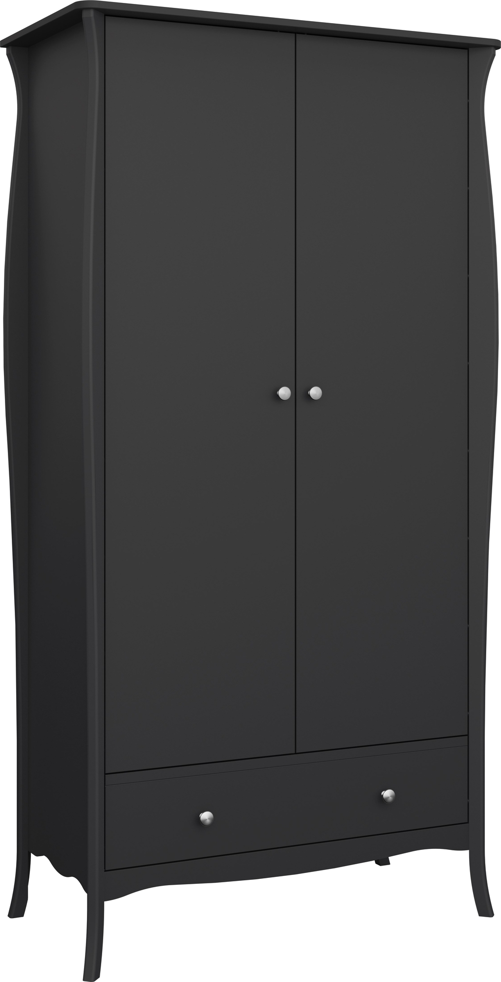 Barock-Kleiderschrank mit 2 Türen - Kaffee - Kleiderschränke - Trendrum.at