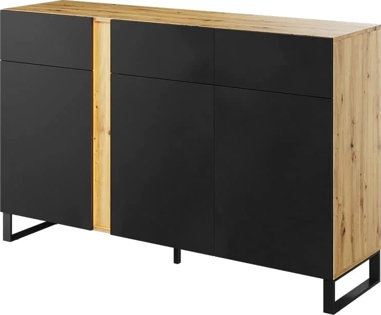 Mono Sideboard - Eiche Evoke/mattschwarz - Sideboard & Beistelltische ...