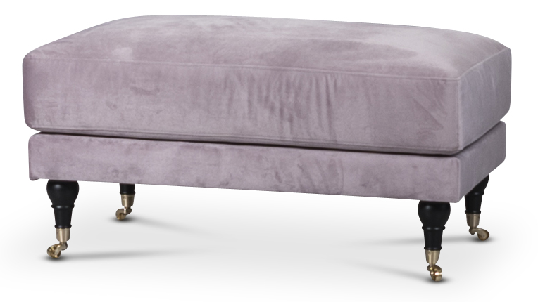 Adena Fußhocker XL - Powder Pink Velvet - Hocker - Trendrum.at