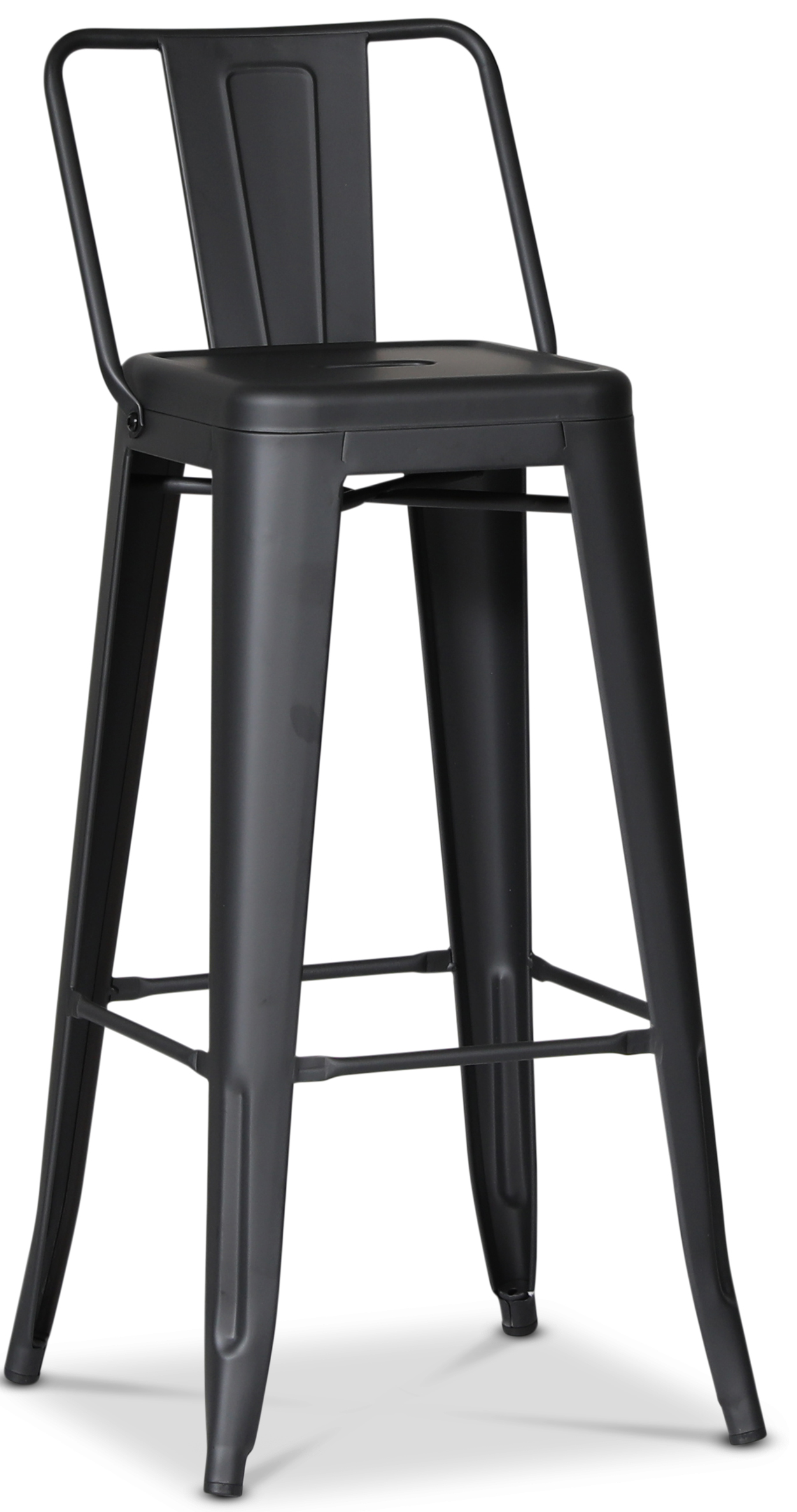 France Barhocker aus Metall - mattschwarz - Barhocker - Trendrum.at