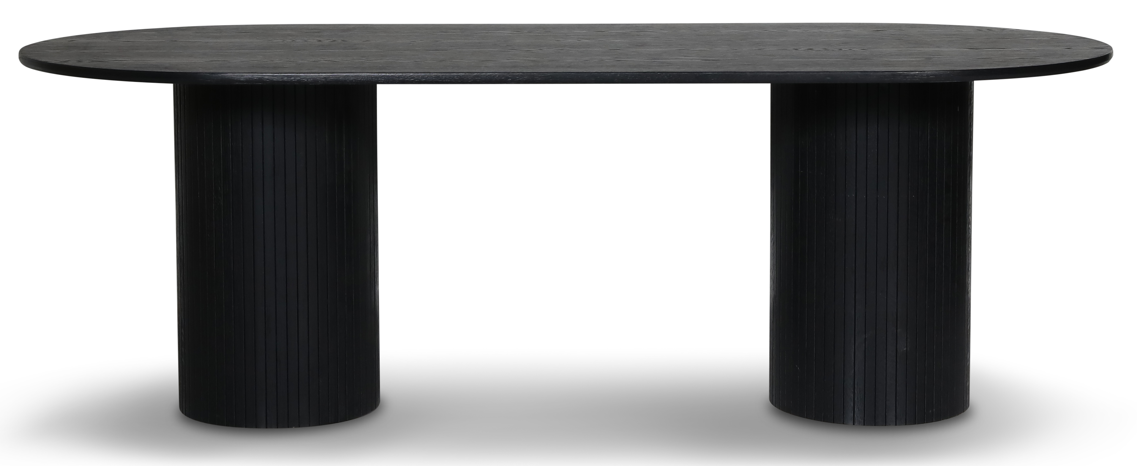 Nova ovaler Esstisch aus schwarz gebeizter Esche 215x100 cm - Ovale ...