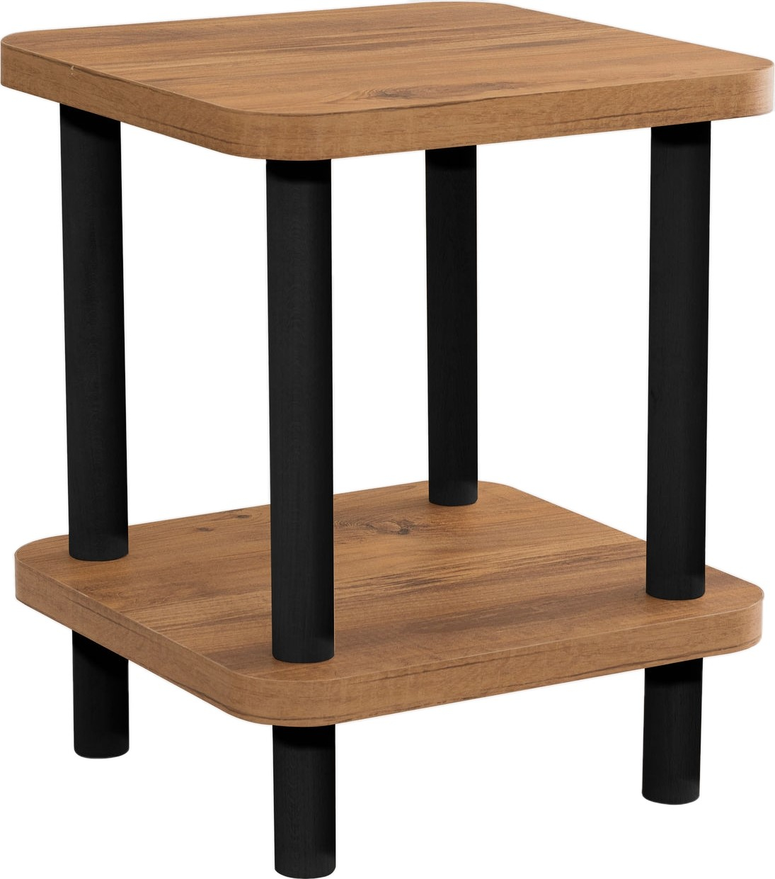 Juno Beistelltisch 35 x 35 cm - Schwarz/Kiefer - Beistelltische ...